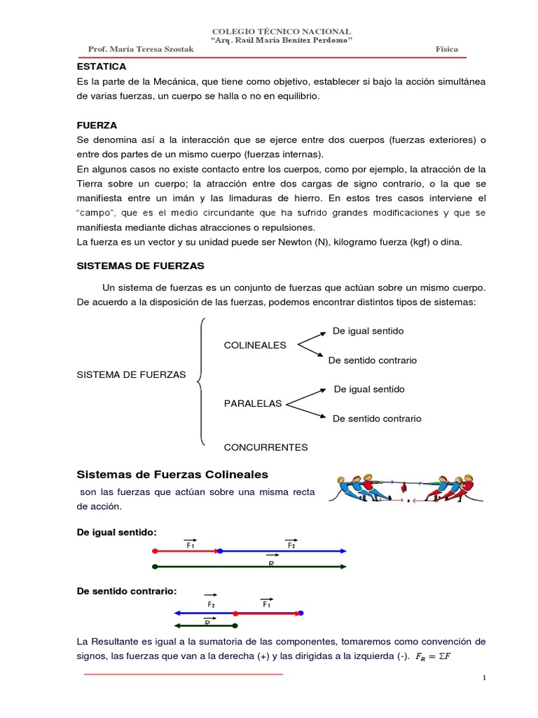Sistemas de Fuerzas Clase 23 PDF | PDF | Fuerza | Vector Euclidiano