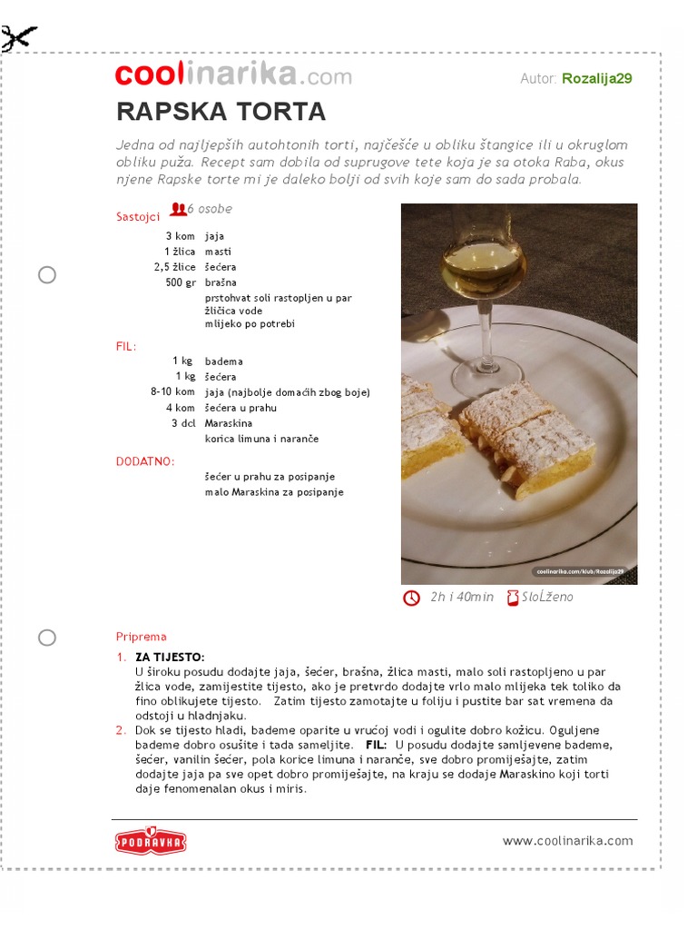 Rapska Torta | PDF