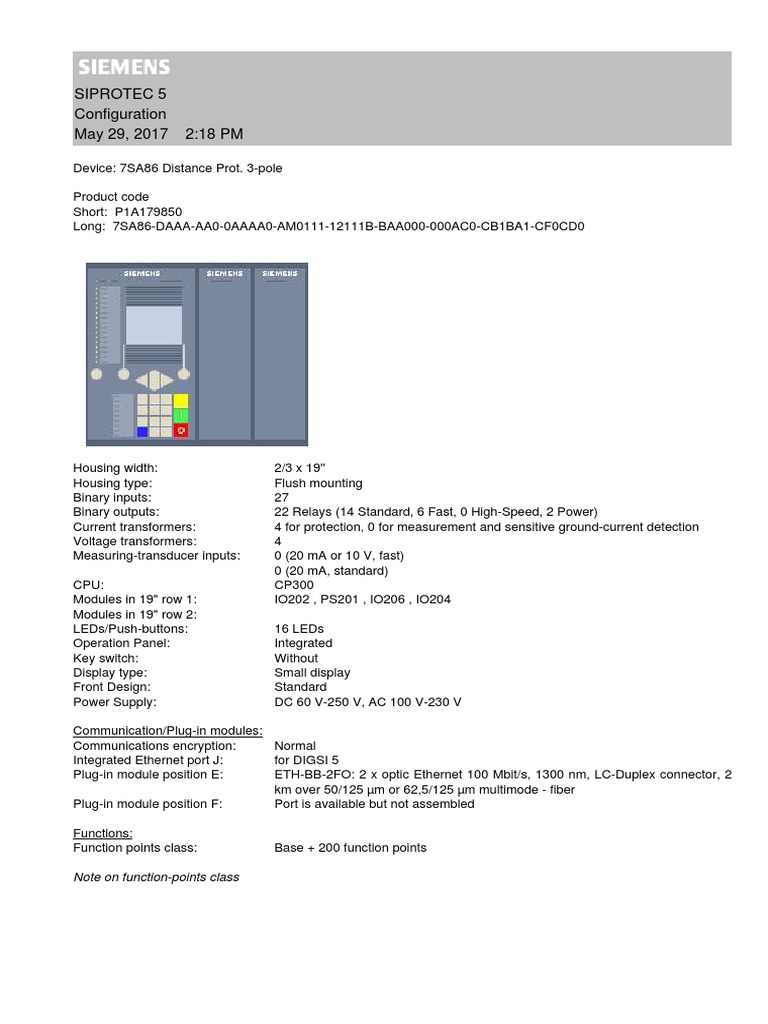 7SA86 | PDF | Power Supply | Computer Engineering