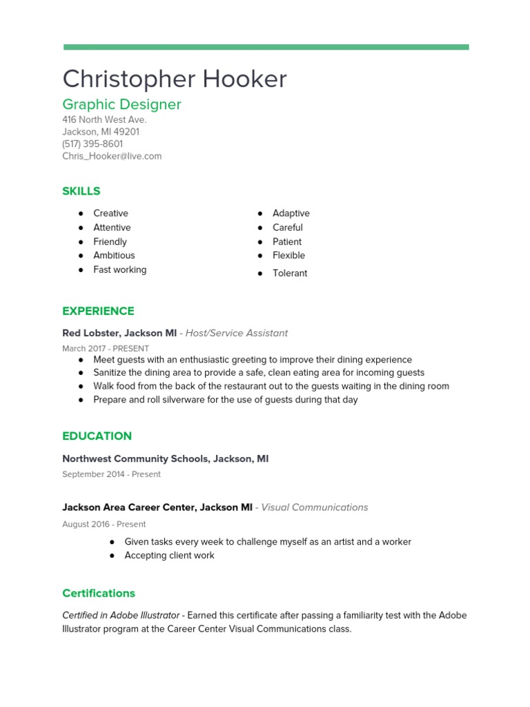 Chris Hookers Resume | PDF