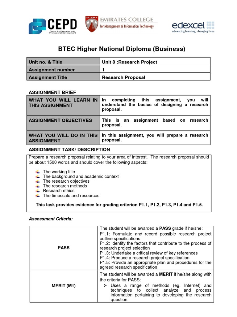 Unit 8 - RP Assignment Brief 1 | PDF | Educational Assessment | Specification (Technical Standard)
