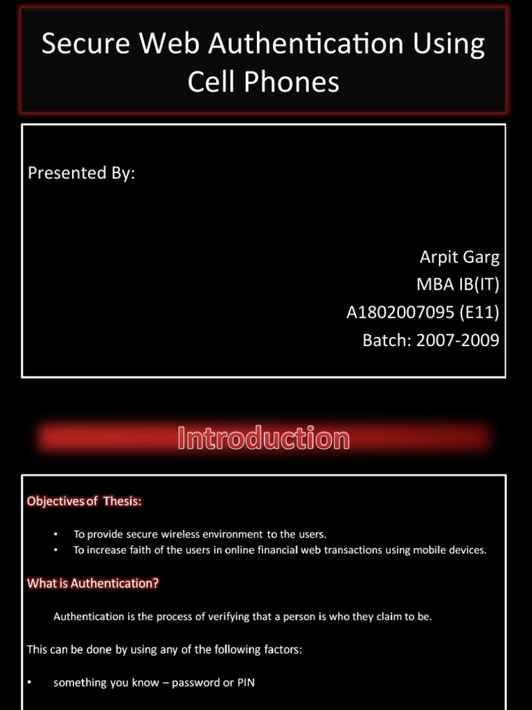 How To Secure Web Authentication | PDF | Authentication | Financial ...