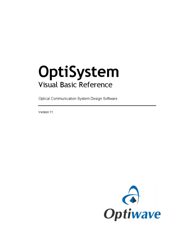 Optisystem Vbscripting Ref Guide PDF | PDF | Control Flow | Parameter (Computer Programming)
