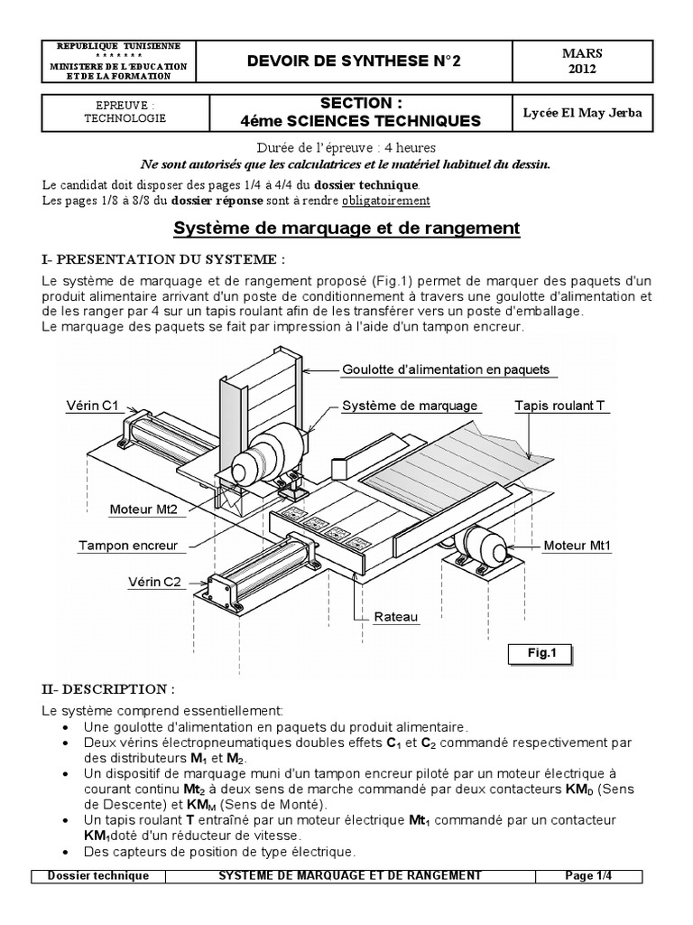 Dossier Technique | PDF | Transmission (Mécanique) | Machine