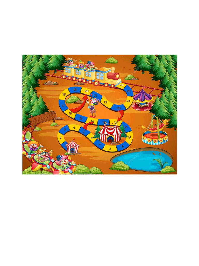 Circus Board Game Printable Template Super Coloring | PDF