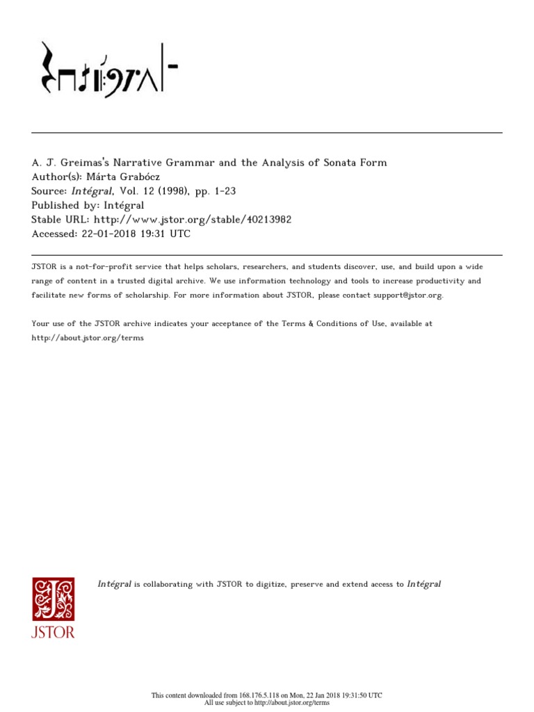 A. J. Greimas S Narrative Grammar | PDF | Semiotics | Linguistics