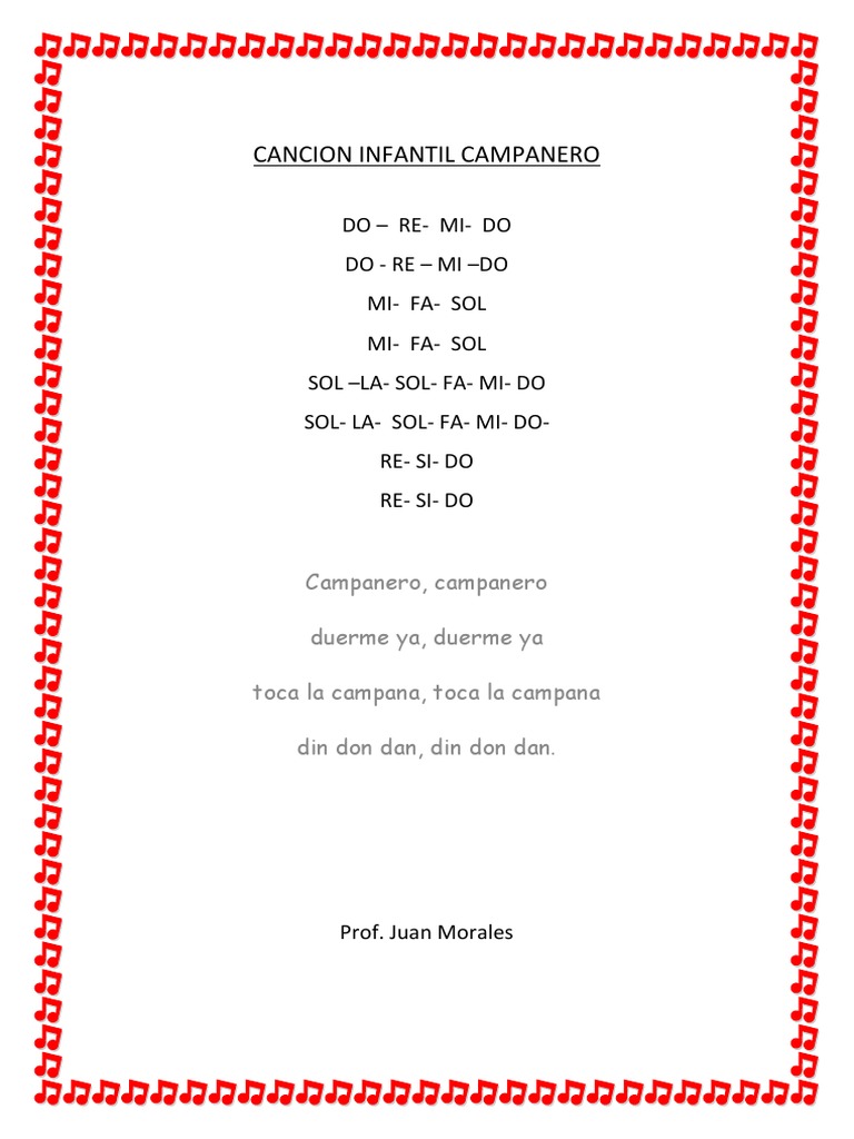 Cancion Infantil Campanero | PDF