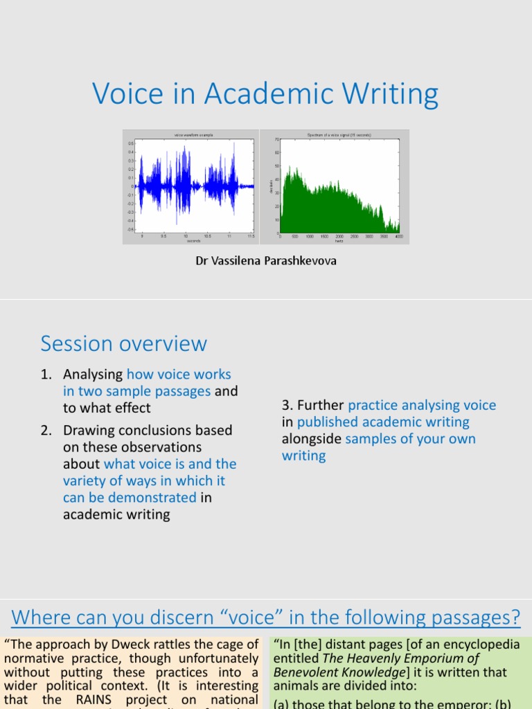 Voice in Academic Writing PDF | PDF | Anthropology | Essays