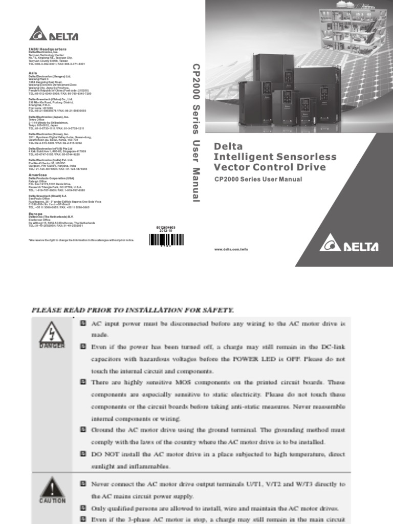Delta CP2000 Series User Manual | PDF | Electromagnetic Interference ...