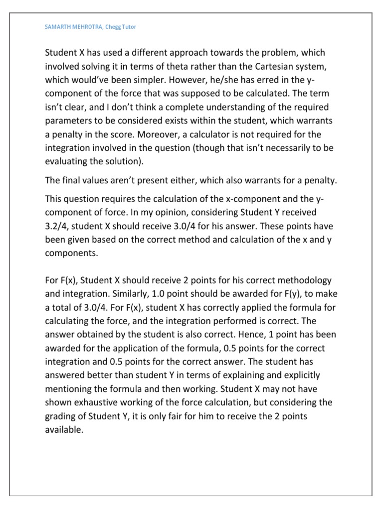 Samarth Mehrotra, Chegg Tutor | PDF