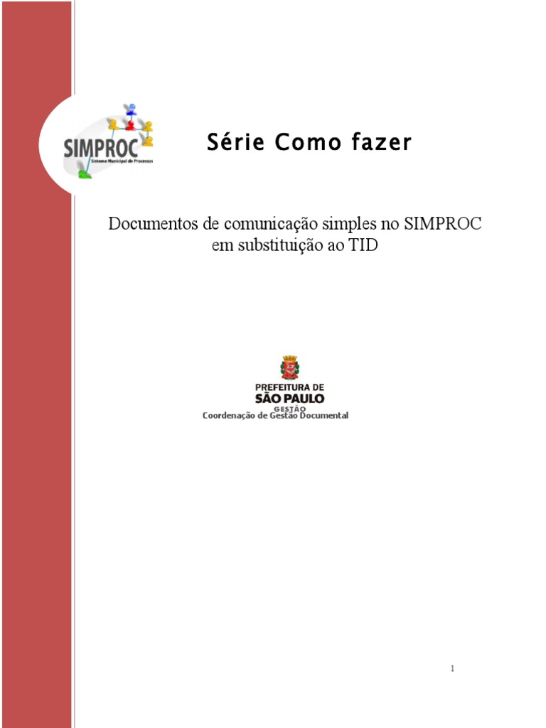 Criando Documentos no SIMPROC: Guia Prático | PDF | Comunicação | Internet