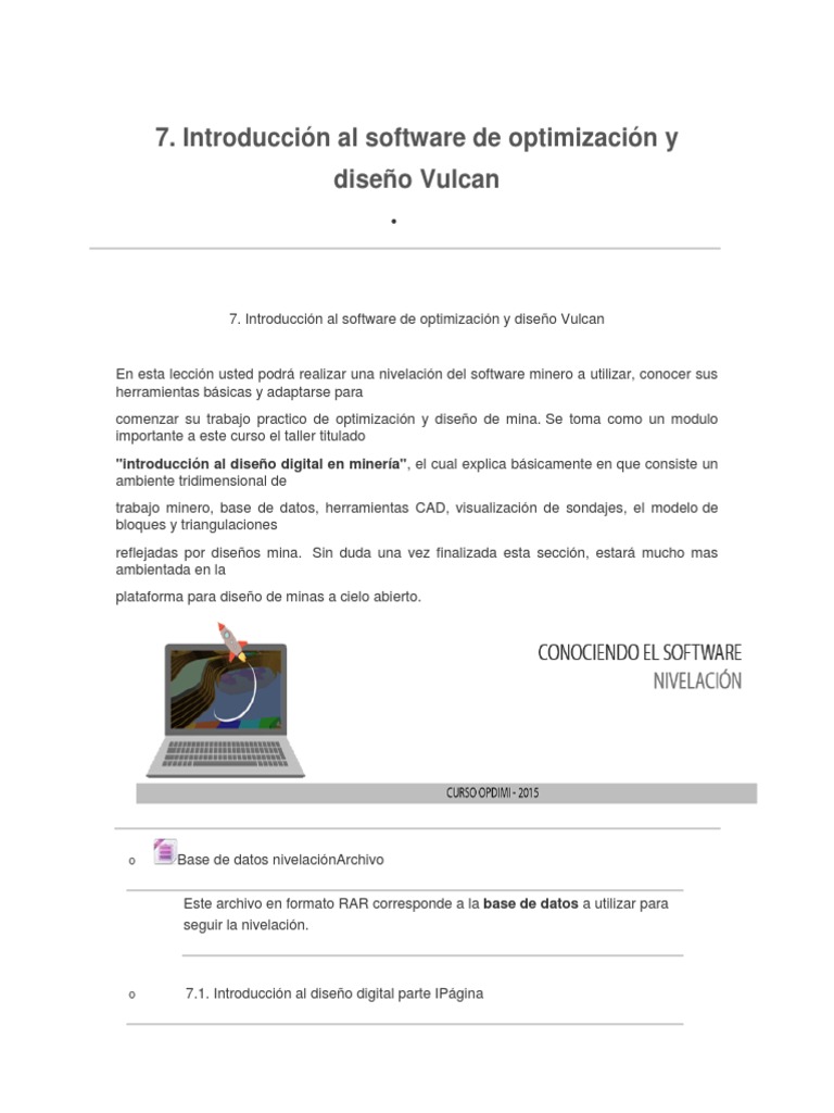 Seccion 7 - Nivelacion Software Vulcan | PDF | Software | Tecnología digital