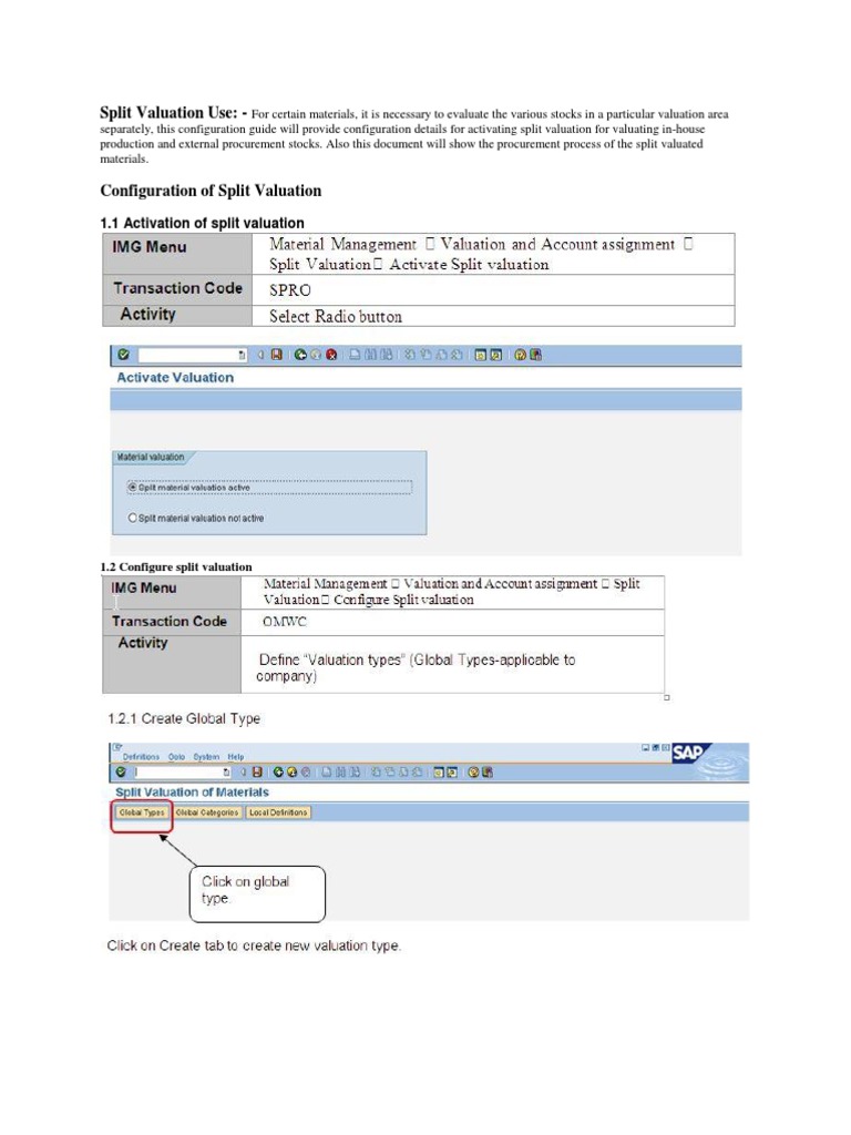 Split Valuation | PDF