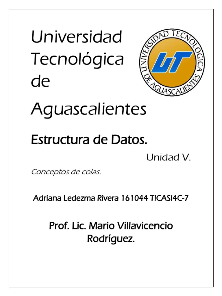 Colas | PDF | Cola (tipo de datos abstractos) | Datos de computadora