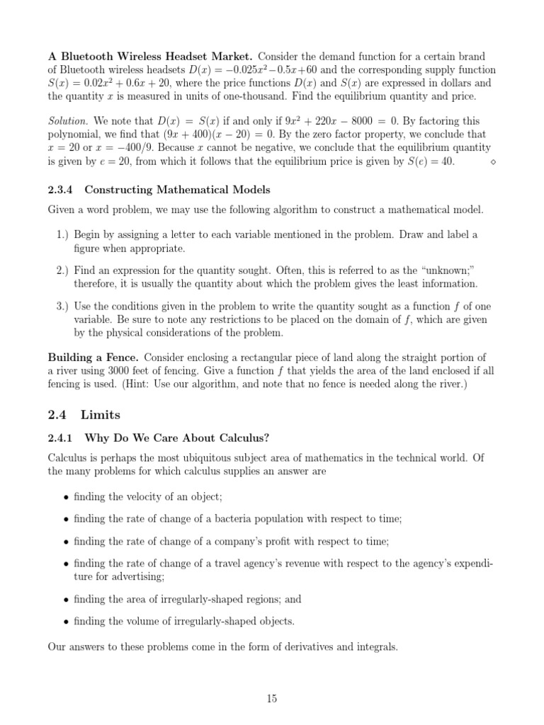 Math 115 Lecture Iv Notes Pdf Fraction Mathematics Calculus