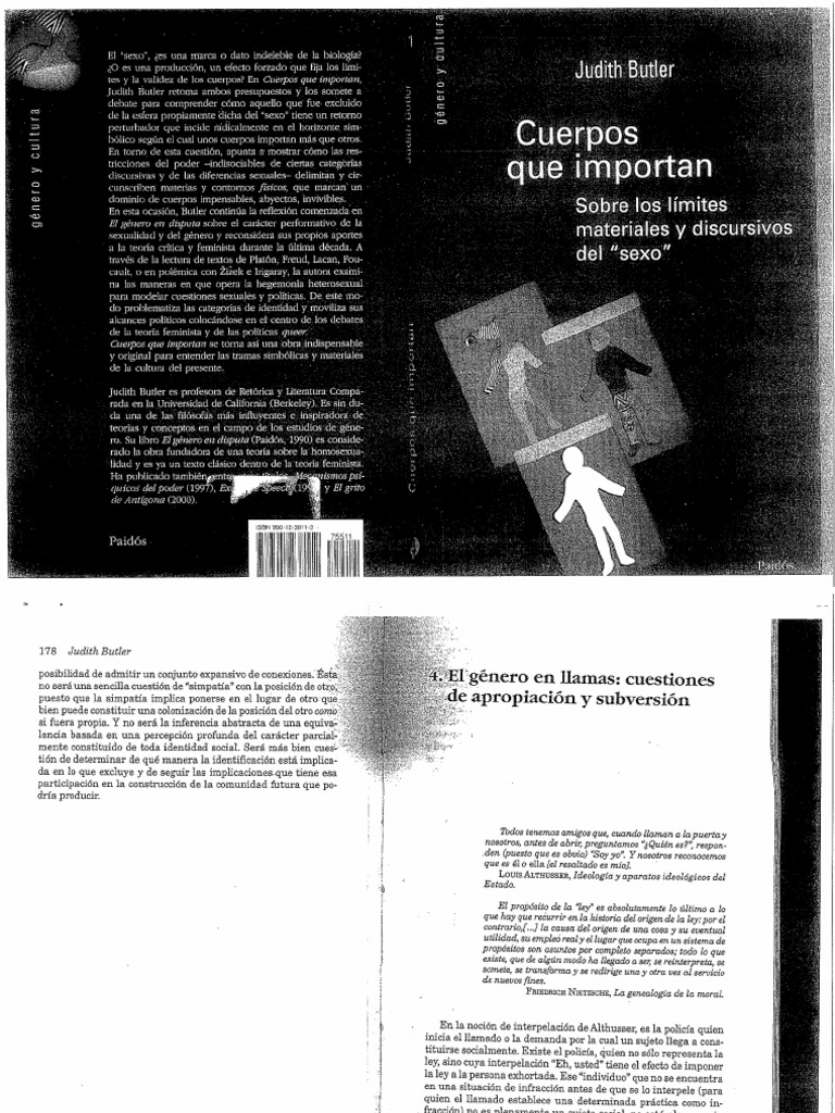 Butler Judith Cuerpos Que Importan PDF | PDF