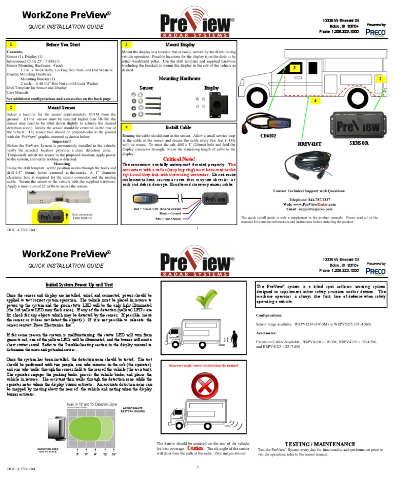 WorkZone Install Guide 3700136C | PDF | Electrical Connector | Light Emitting Diode
