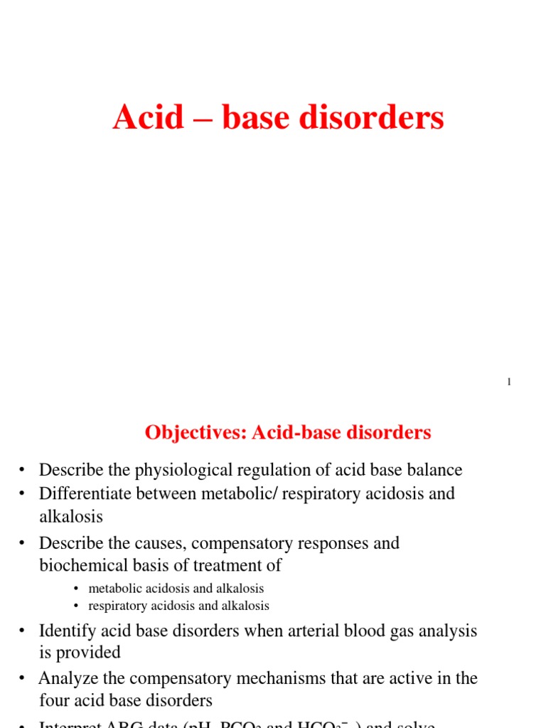 Understanding Acid-Base Disorders | PDF | Respiratory System | Physiology