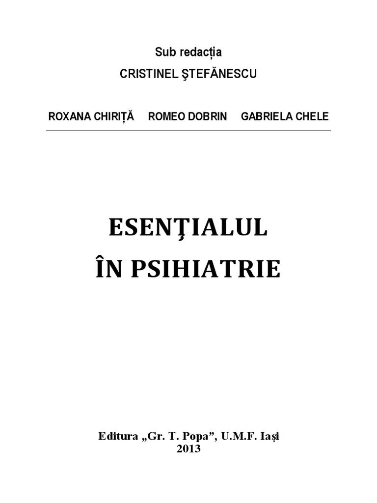 Carte Psihiatrie | PDF