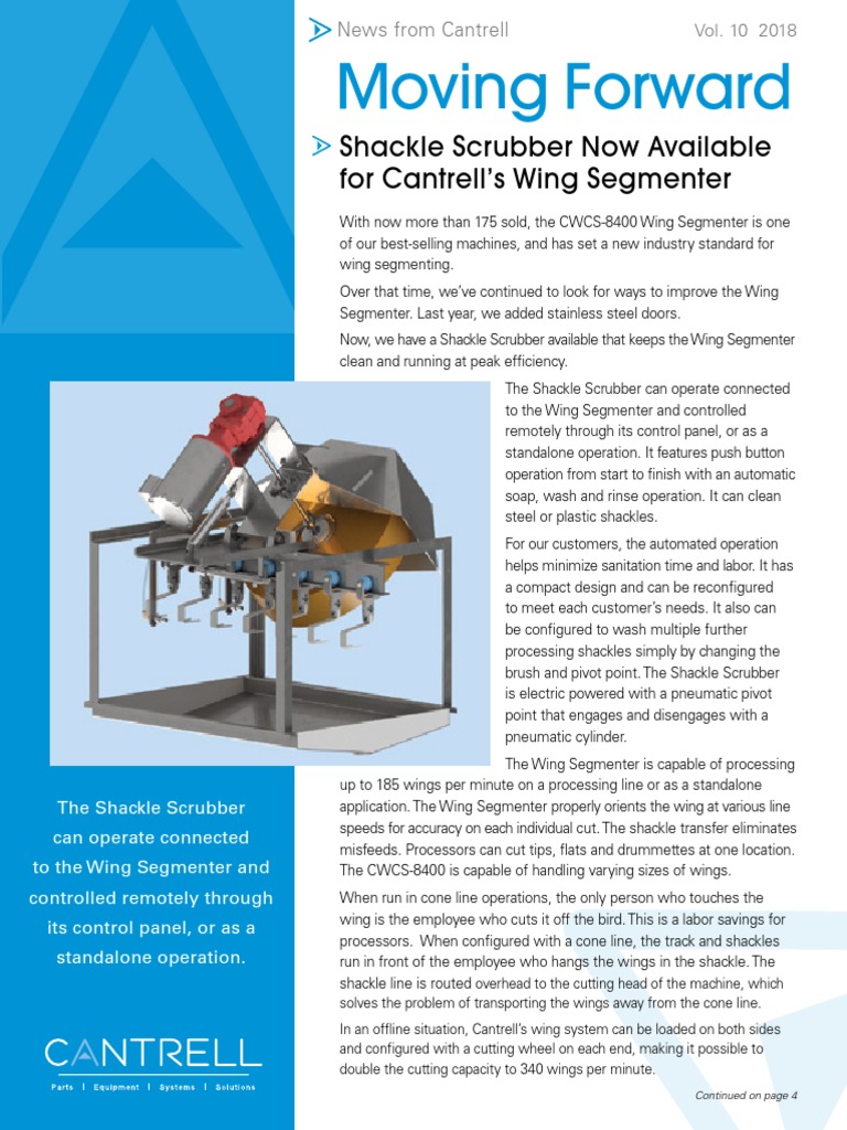 Shackle Scrubber for Wing Segmenter | PDF | Automation | Offal