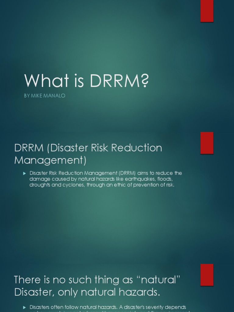 What Is DRRM | Disaster Risk Reduction | Risk