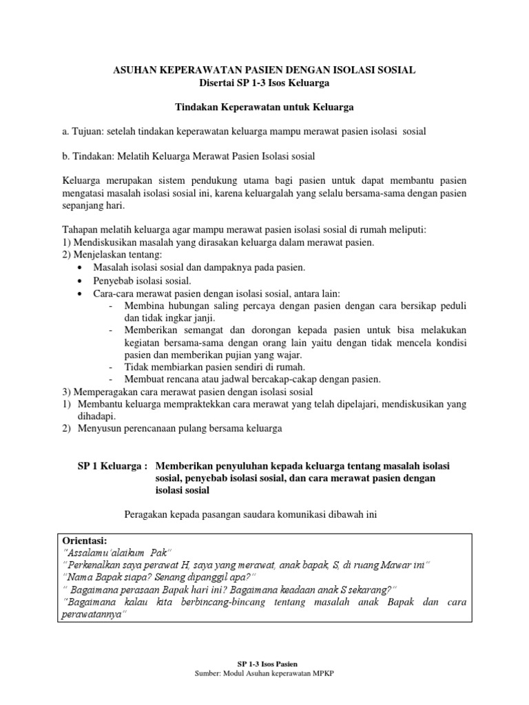 SP 1-3 Isos Keluarga | PDF
