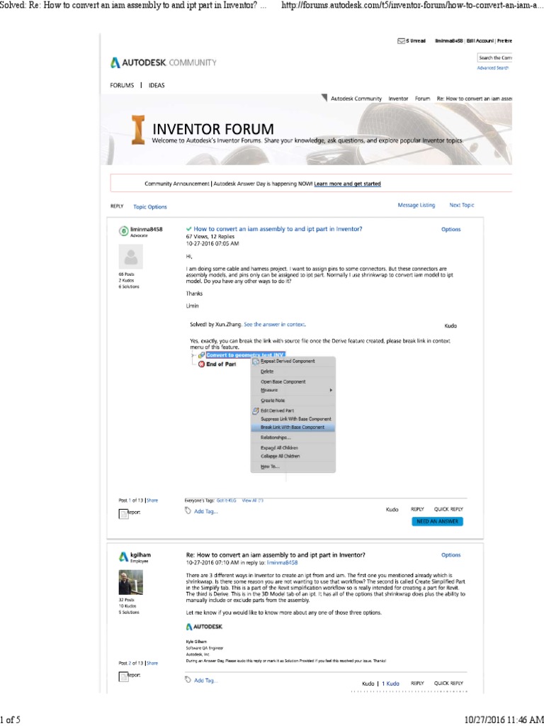 Convert Iam Assembly To Ipt Part | PDF