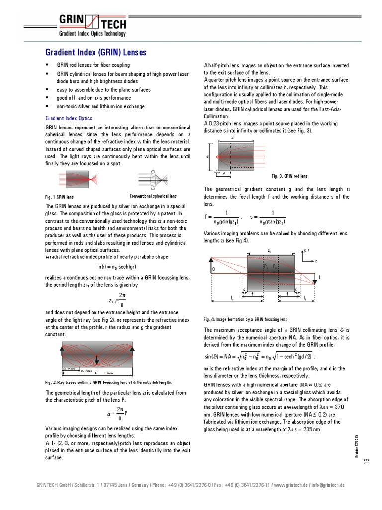 Introduction GRIN Lenses | PDF | Lens (Optics) | Optics