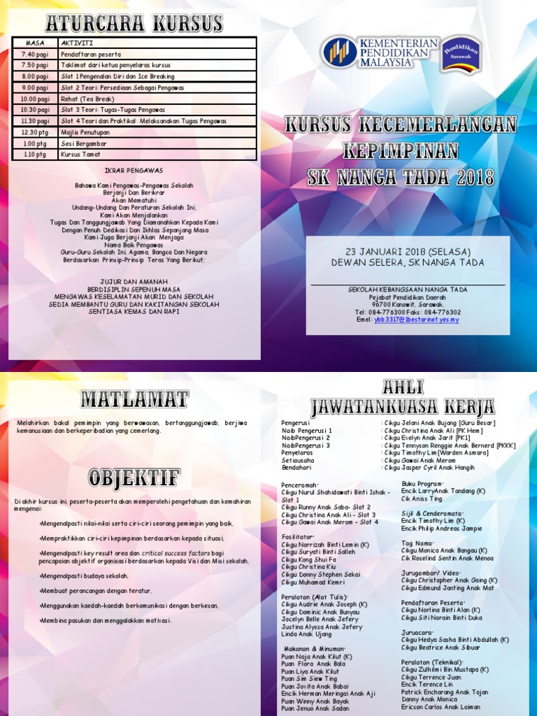 Buku Program Kem Kepimpinan 2018 | PDF
