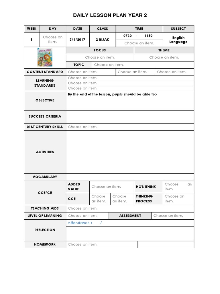 Template Year 2 2017 Edited by Fiza | PDF