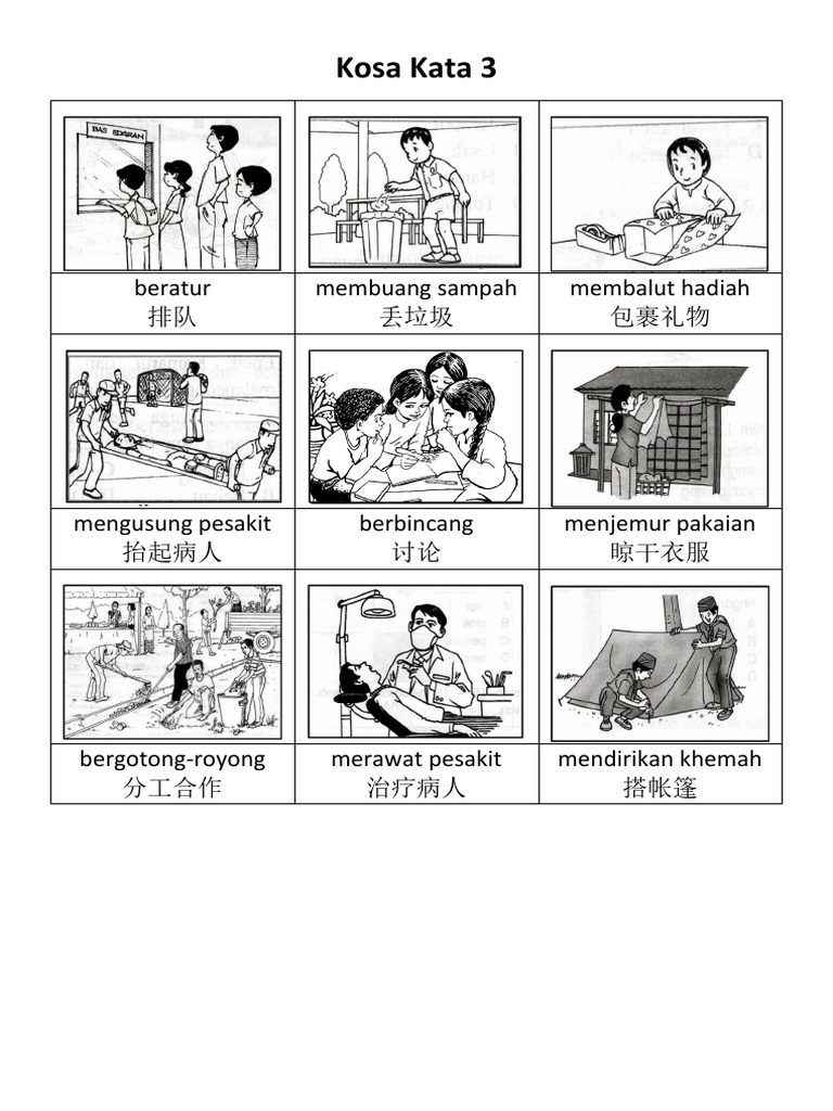 Kosa Kata 3 Tahun 4 | PDF