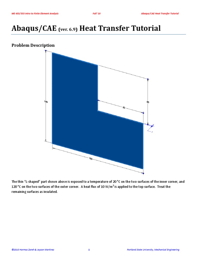 L-Shaped Plate Heat Transfer | PDF | Finite Element Method | Mechanical ...