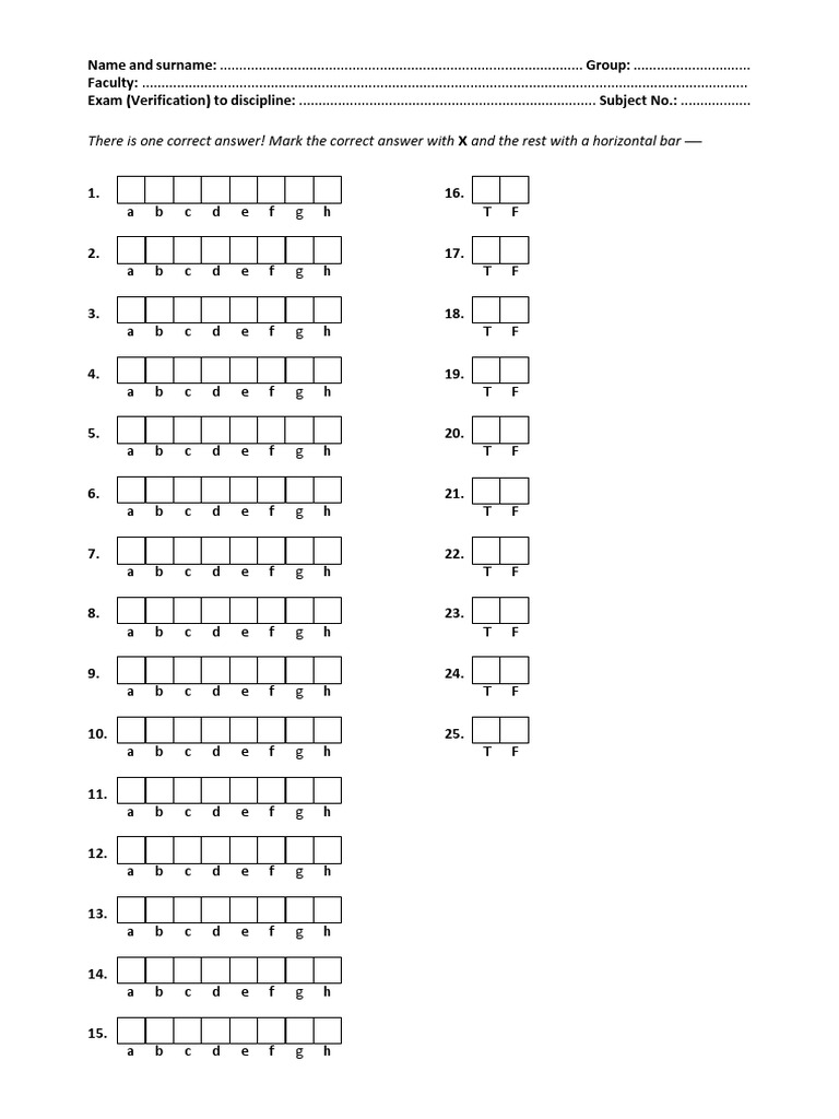 Model Grila Examen en | PDF