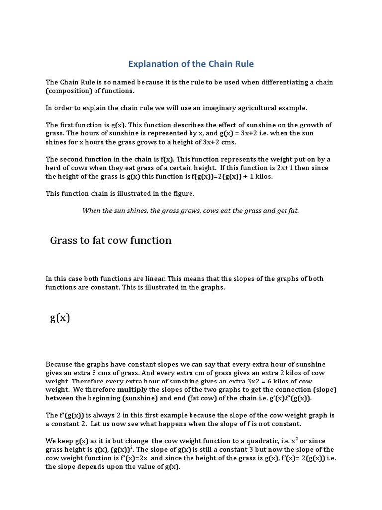 Explanation of The Chain Rule | Download Free PDF | Derivative ...