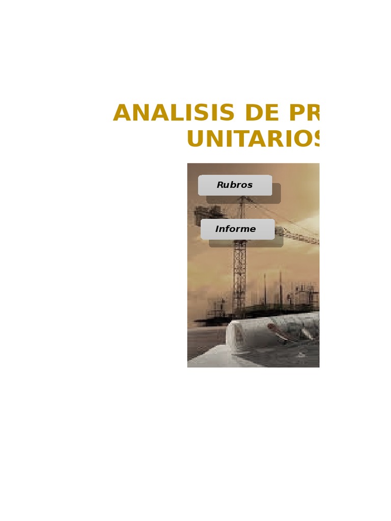 Calculo de Apus | PDF | Materiales de construcción | Industrias