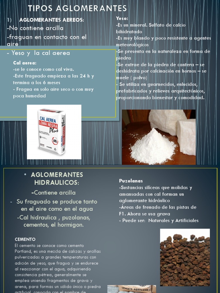 Tipos Aglomerantes | PDF