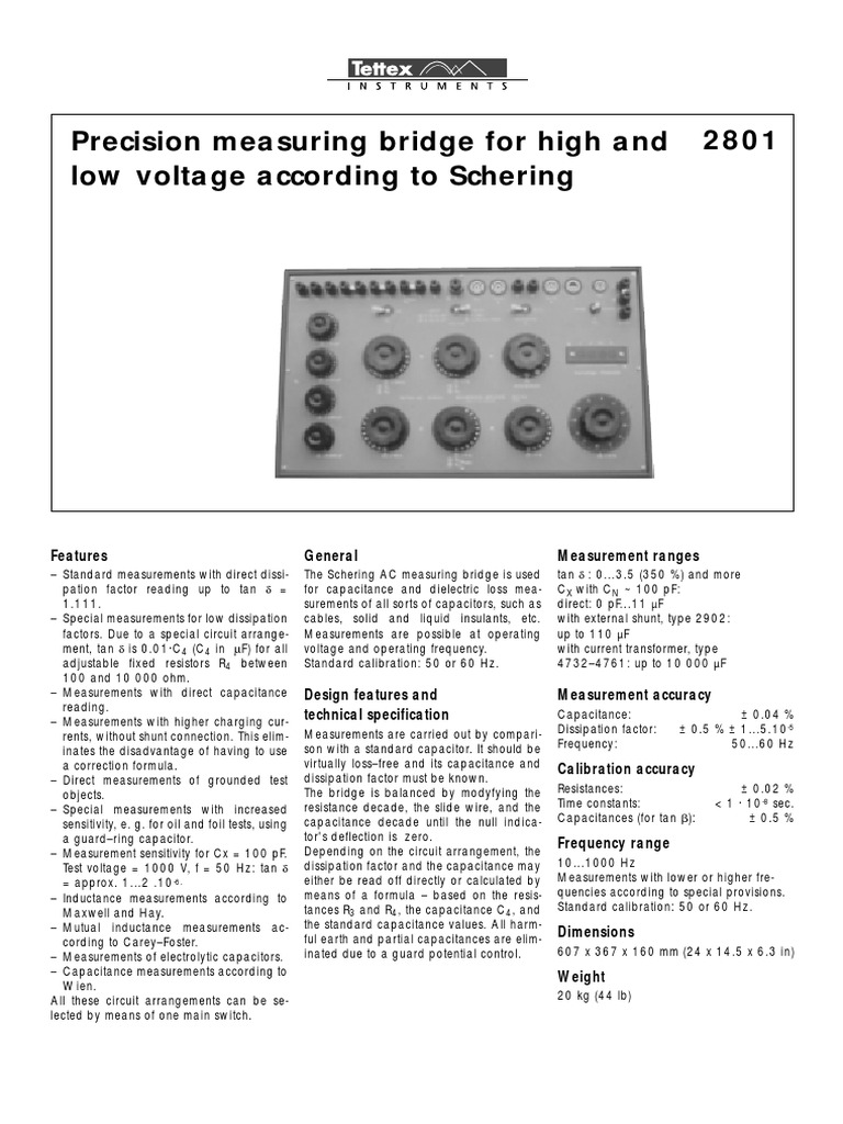 Tettex 2801 | PDF | Capacitor | Electromagnetism