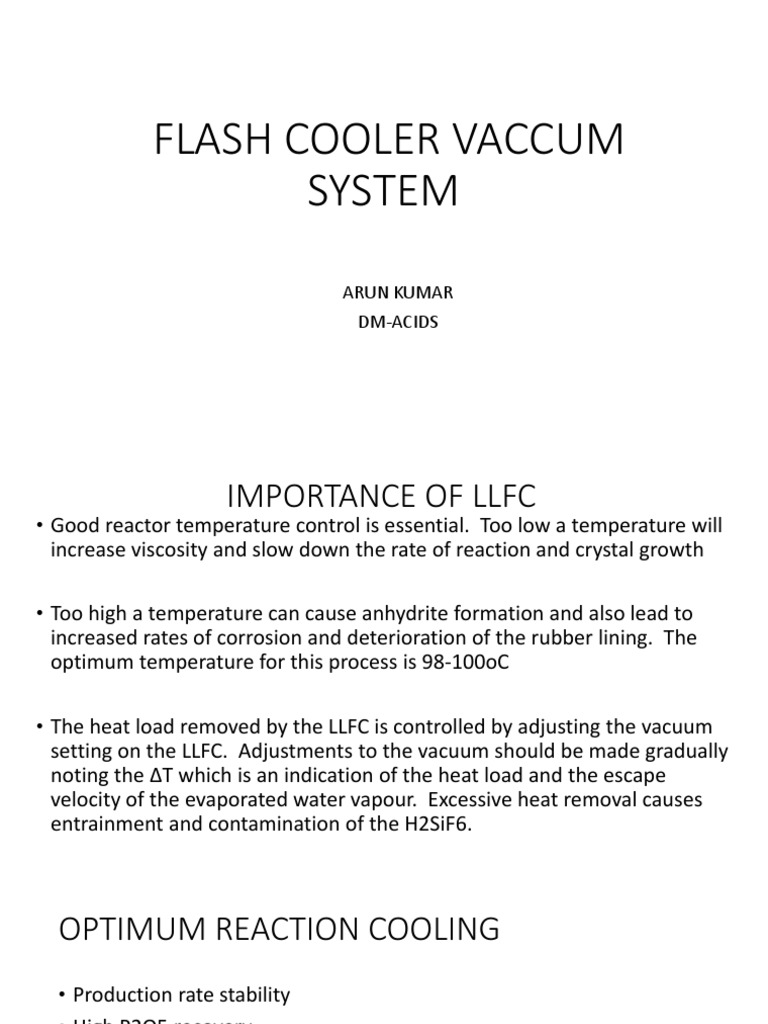 Low Level Flash Cooler System - Presentation | PDF | Energy Technology ...