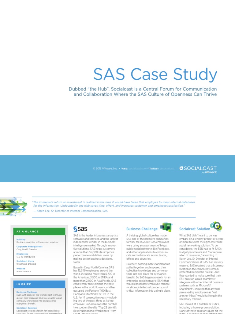 SAS-Case-Study To Understand PDF | PDF | Sas (Software) | Social ...