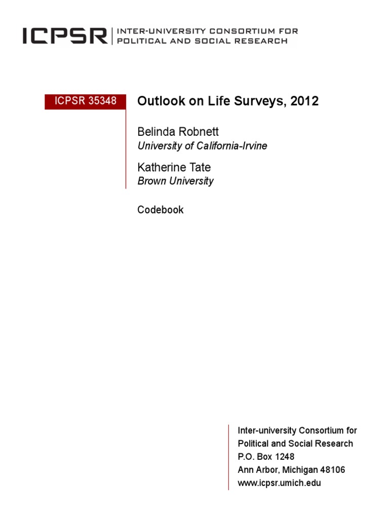 OutlookOnLife Codebook | PDF | Sas (Software) | Spss