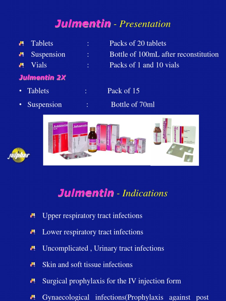 Julmentin 2X: Uses and Benefits | PDF | Dose (Biochemistry) | Chemistry