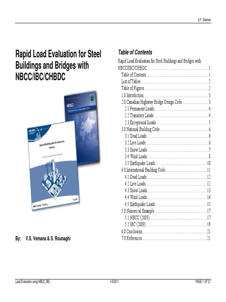 Rapid Load Evaluation Using NBCC - IBC | PDF | Structural Load | Snow
