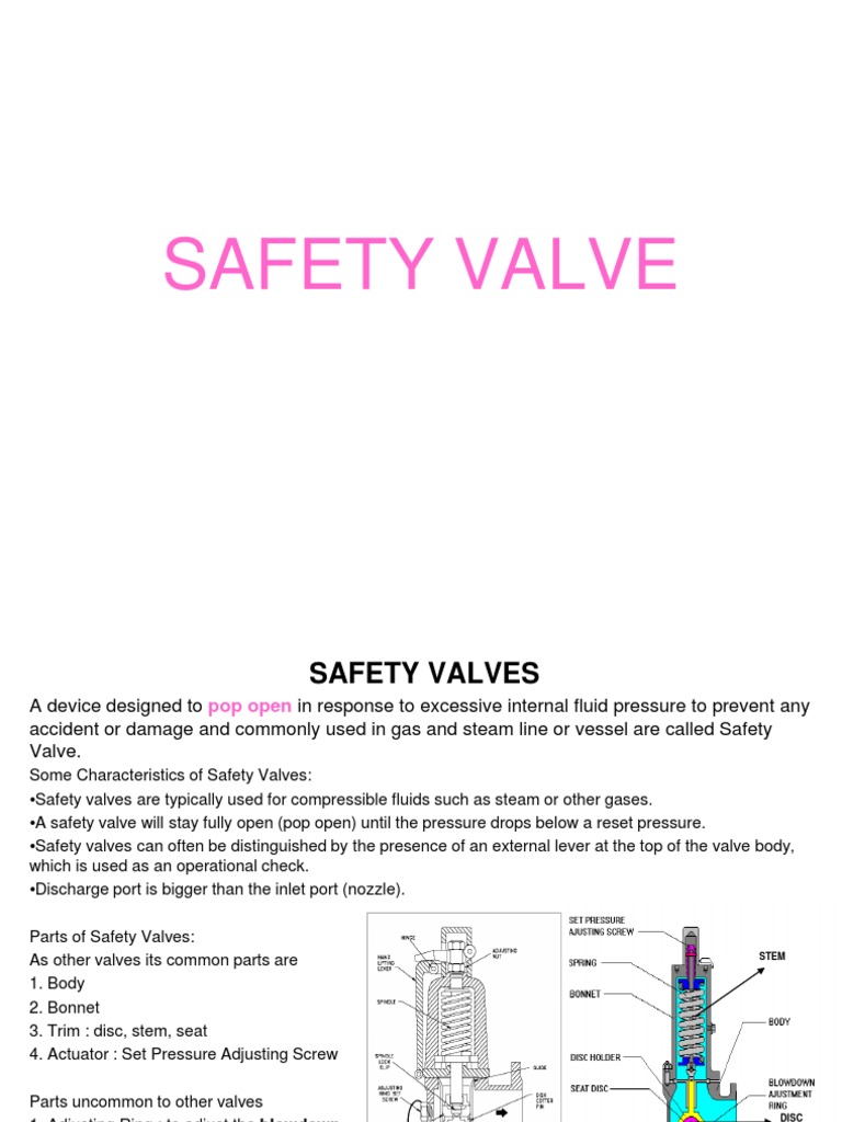 Safety Valves | PDF | Valve | Pressure