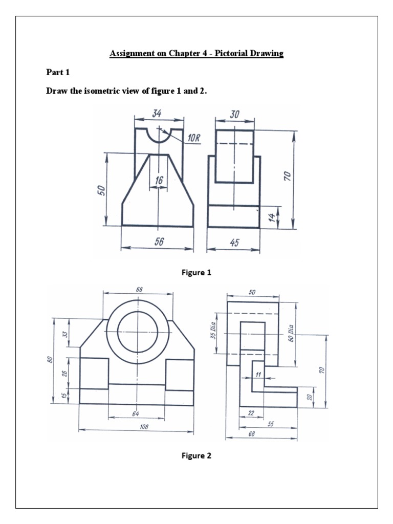 Isometric and Oblique Drawing Assignment | PDF | Teaching Methods ...