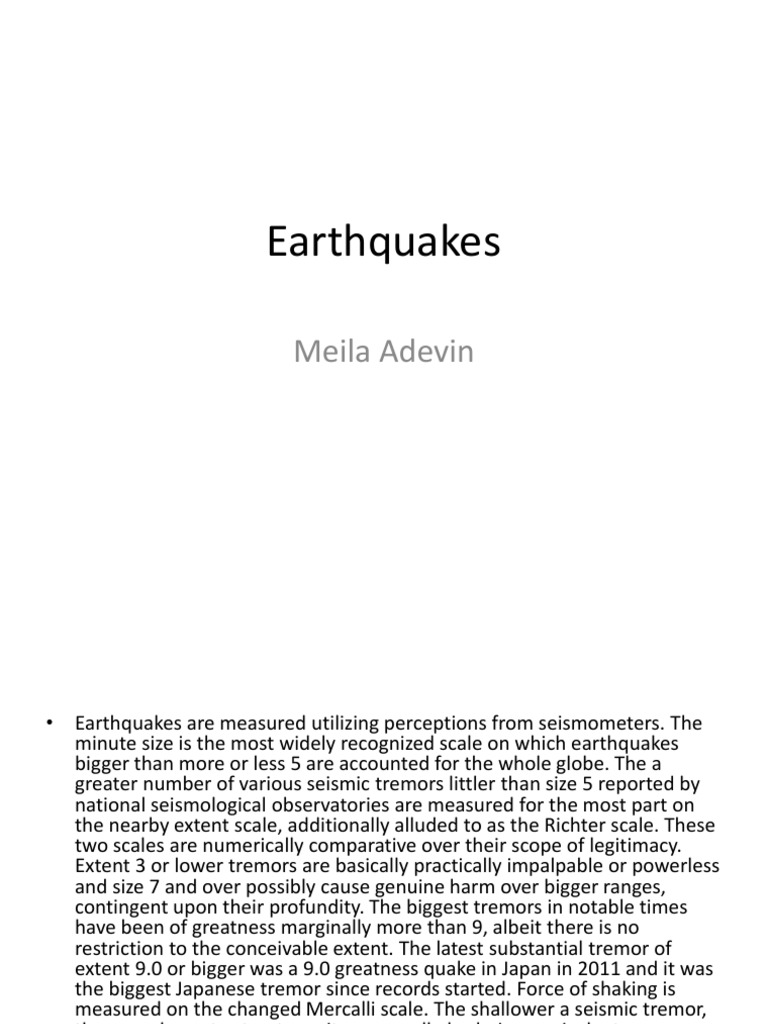 Understanding Earthquake Measurement and Impact | PDF | Science ...