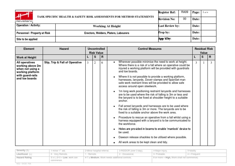 35 - Method Statements For Erection of Steel PDF | PDF | Prevention | Risk