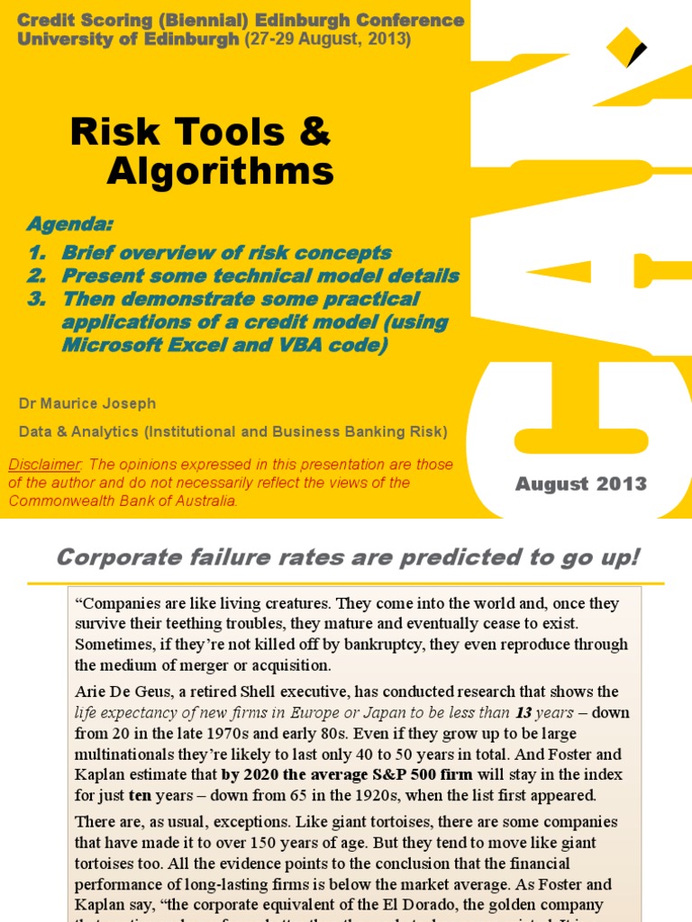 Credit Risk Modeling in Excel | PDF | Normal Distribution | Risk