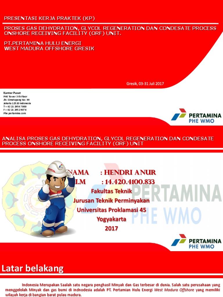 Kerja Praktek PT - Pertamina PHE WMO | PDF