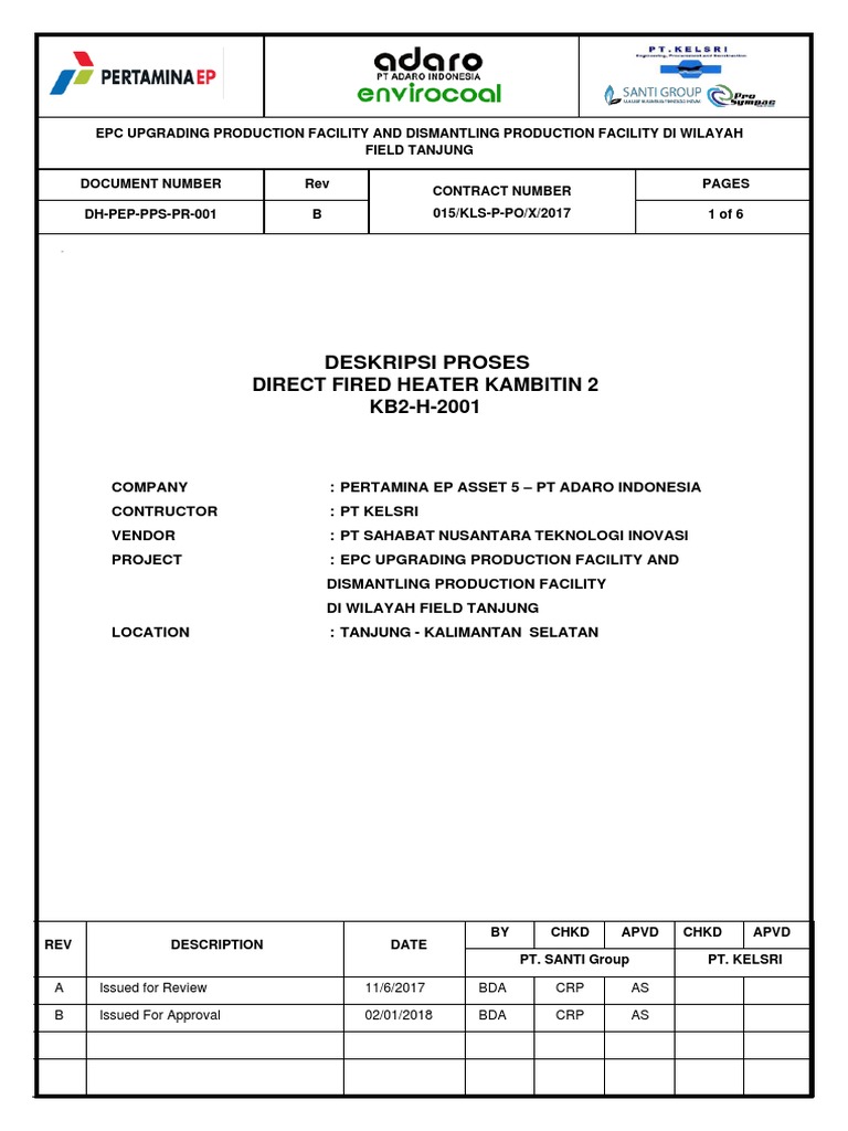 DH PEP PPS PR 001 Process Description | PDF | Mechanical Engineering ...