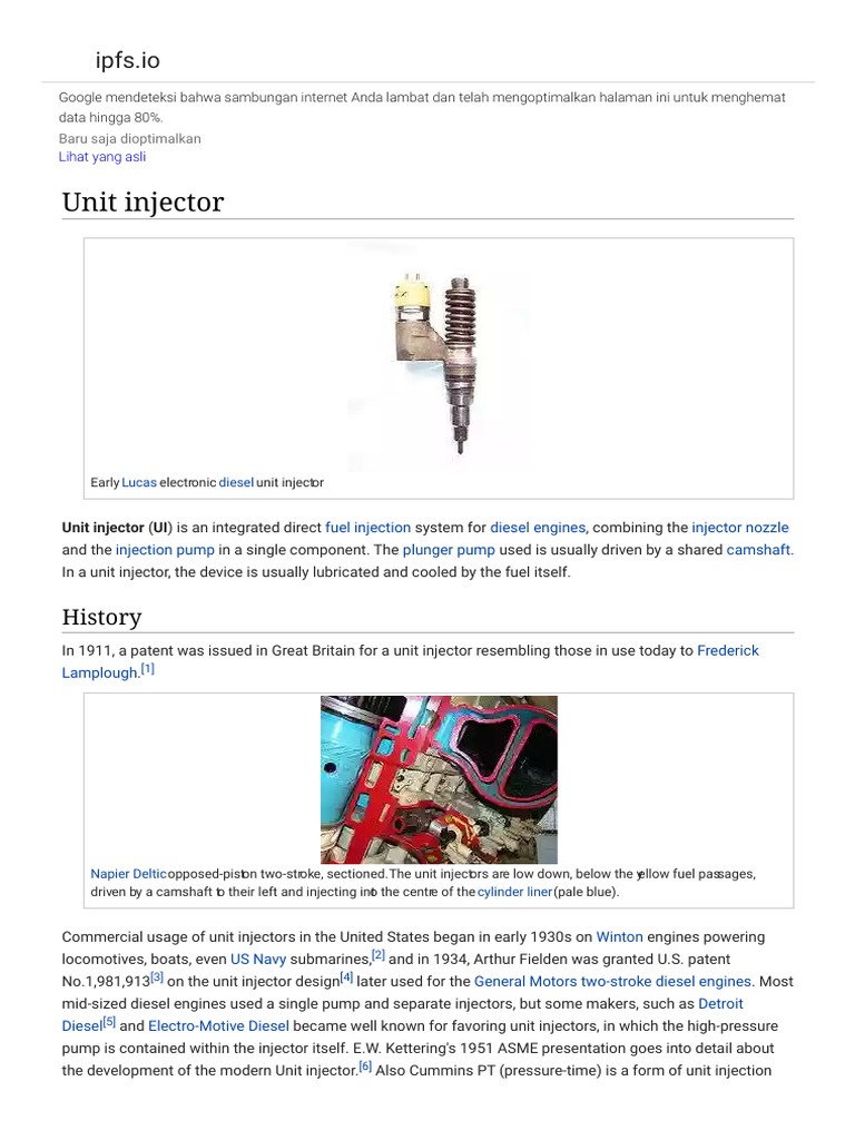 Unit Injector | PDF | Vehicle Technology | Mechanical Engineering